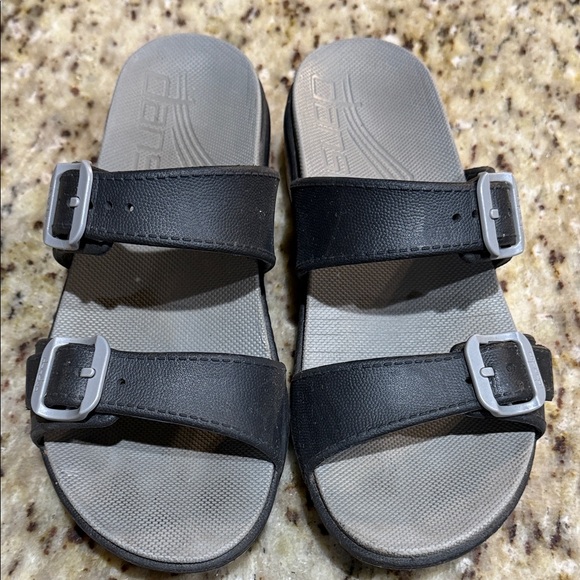 Dansko | Shoes | Dansko Kandi Black Double Strap Sandals With Silver ...